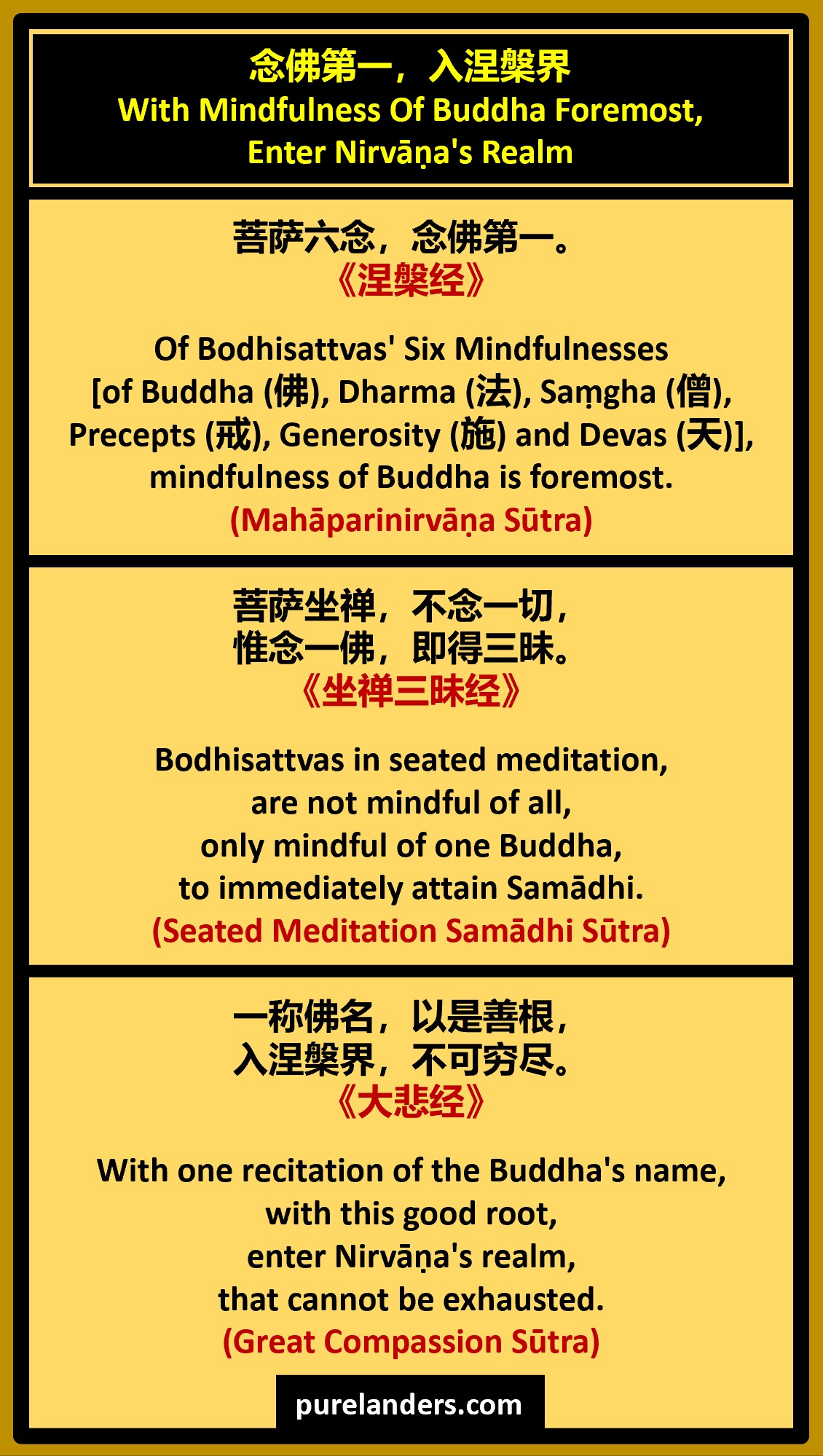 With Mindfulness Of Buddha Foremost, Enter Nirvāṇa’s Realm 念佛第一，入涅槃界 ...