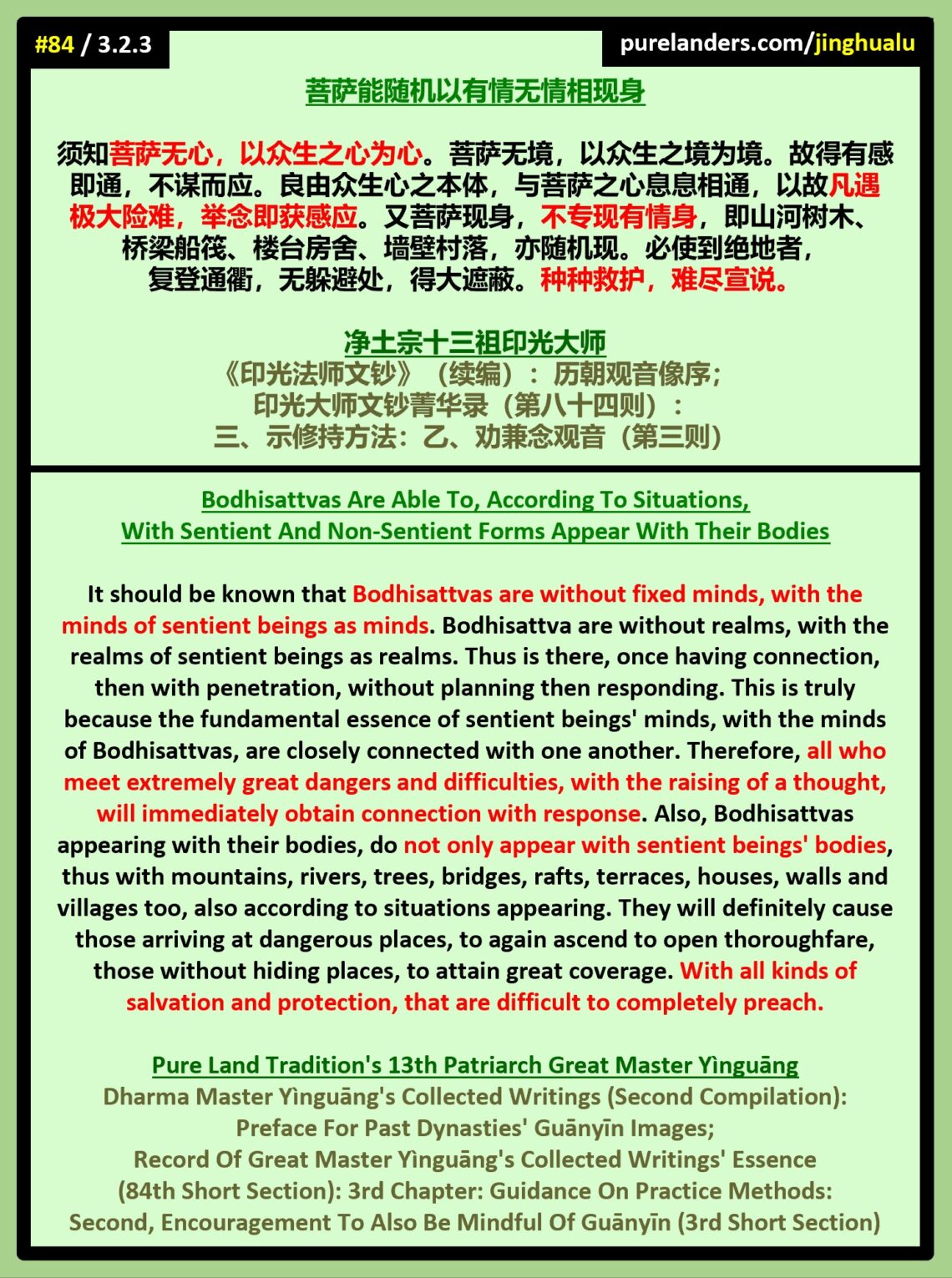 [84] Bodhisattvas Are Able To, According To Situations, With Sentient ...